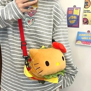 Hello Kitty | Bags | Hello Kitty Cheeseburger Crossbody Zipper Bag Nwot ...